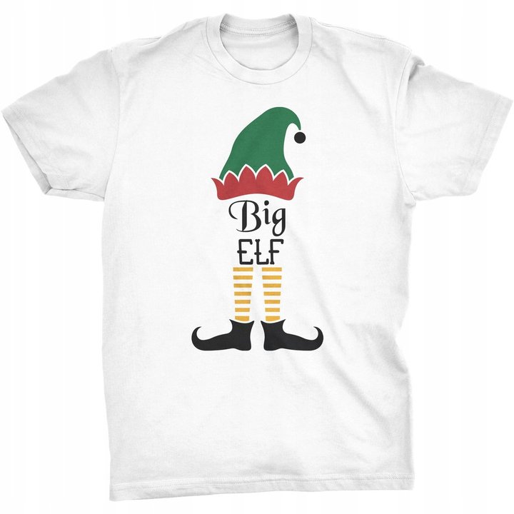 Gildan Duży Elf Koszulka Świąteczna Rodzina Elfów Tata - Lamoda.pl