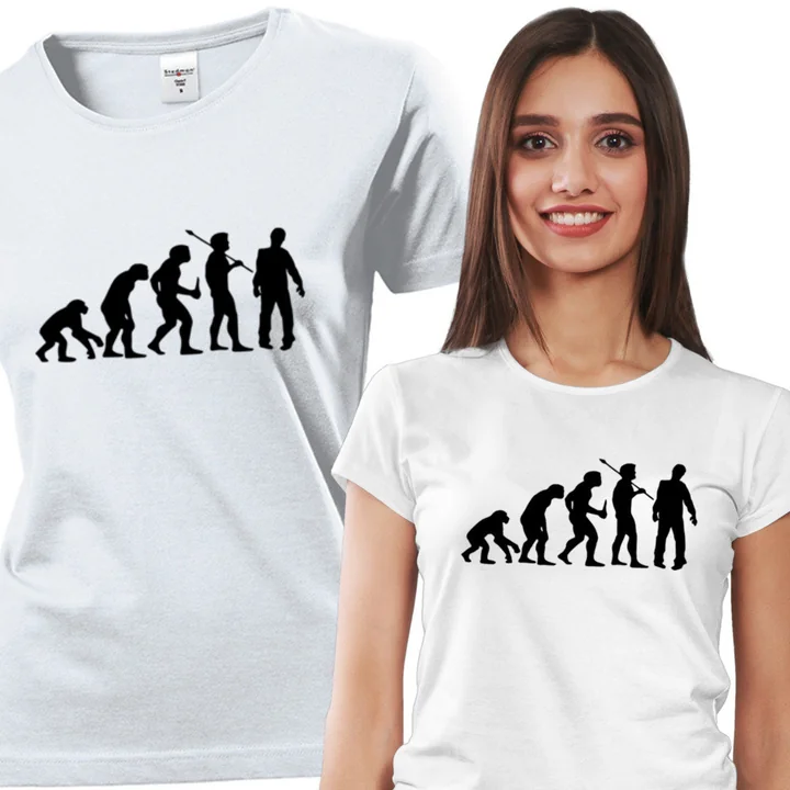 VoloDonum Koszulka damska Ewolucja Człowieka Zombie Żywy Trup L - Lamoda.pl