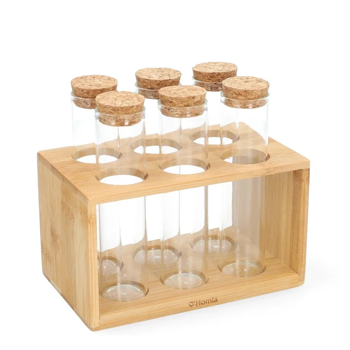 Homla Stojak z przyprawnikami - 6 słoiczków TORANO 14x9 cm - Lamoda.pl
