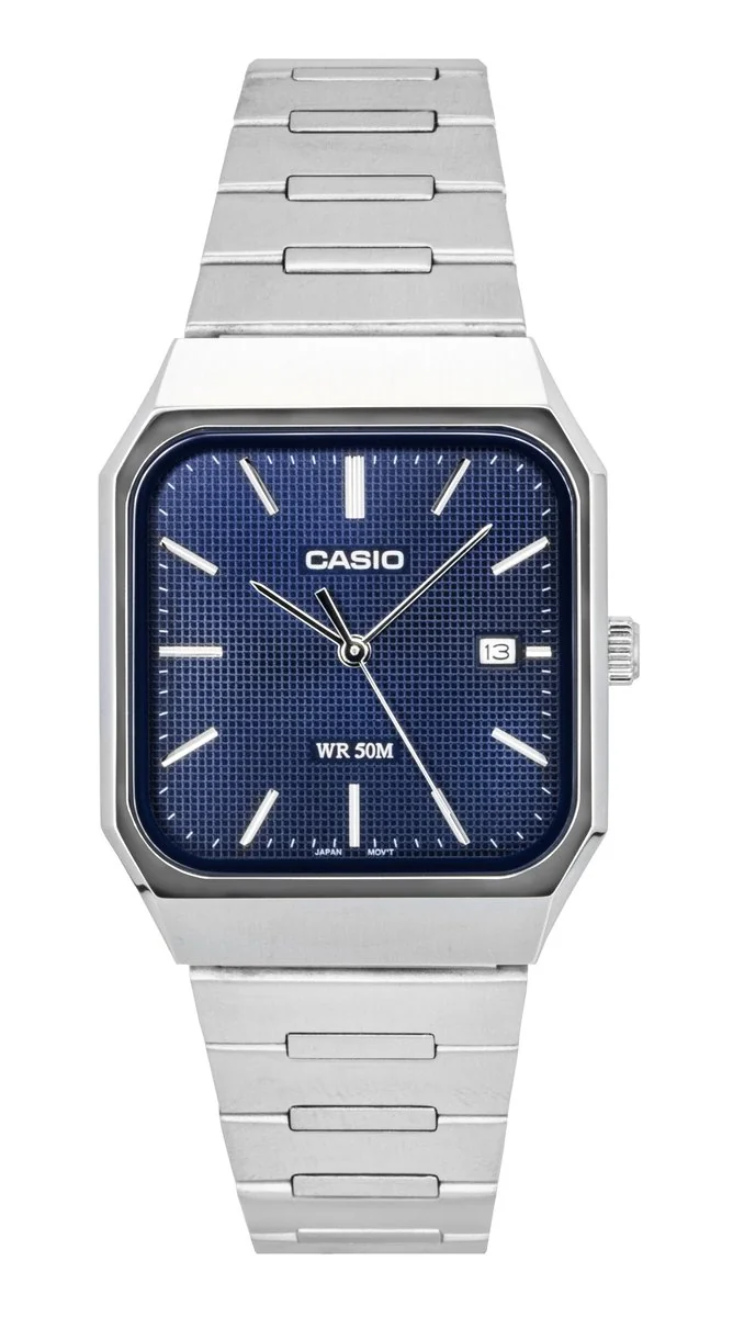 Zegarek Casio Standard Analog Stainless Steel Blue Dial Quartz MTP ...