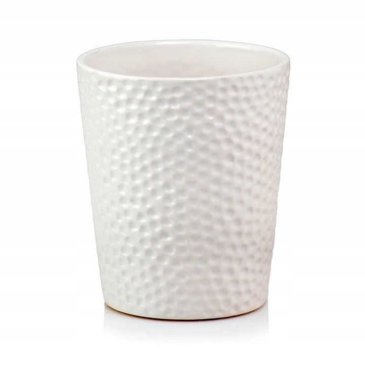 POLNIX Doniczka biała do storczyków ceramiczna Ø 13 cm wys. 15 cm ...