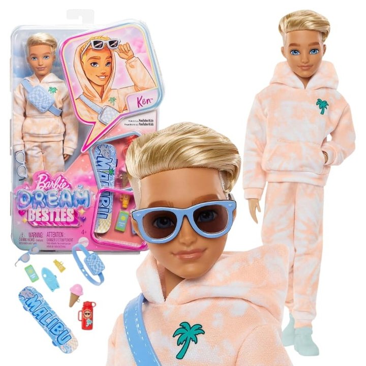 Barbie Dream Besties Ken Lalka Vloger Sportowy + Akcesoria 4+ - Lamoda.pl