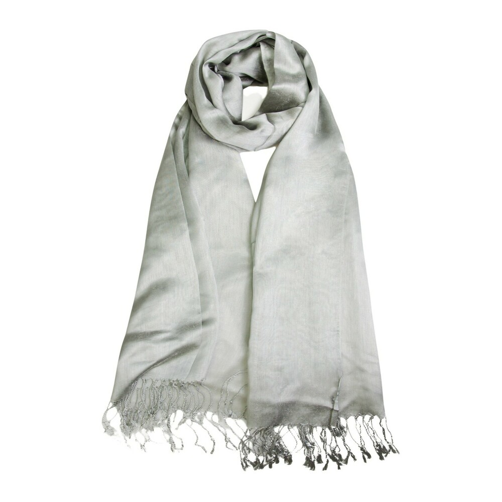 Allora, Szal Wieczorowy Z Połyskującą Nitką Szary, female, Allora