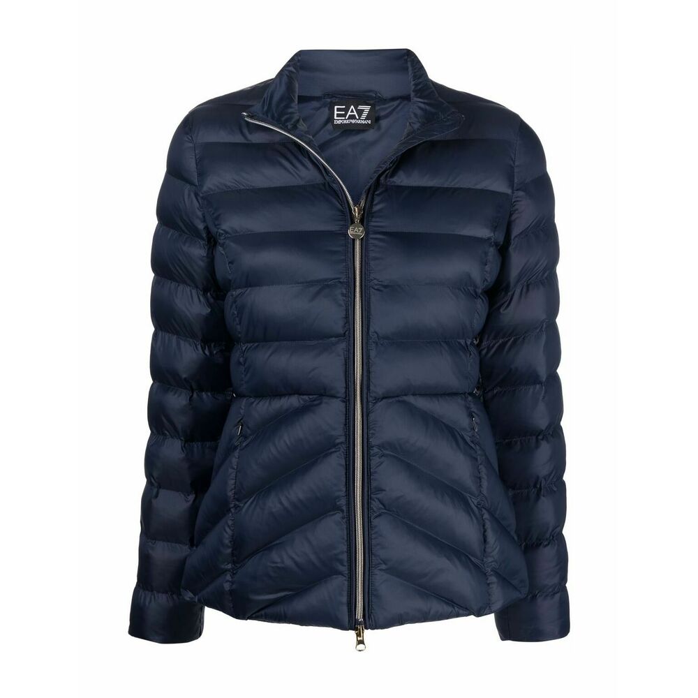 Emporio Armani EA7, Coat Niebieski, female, Emporio Armani EA7