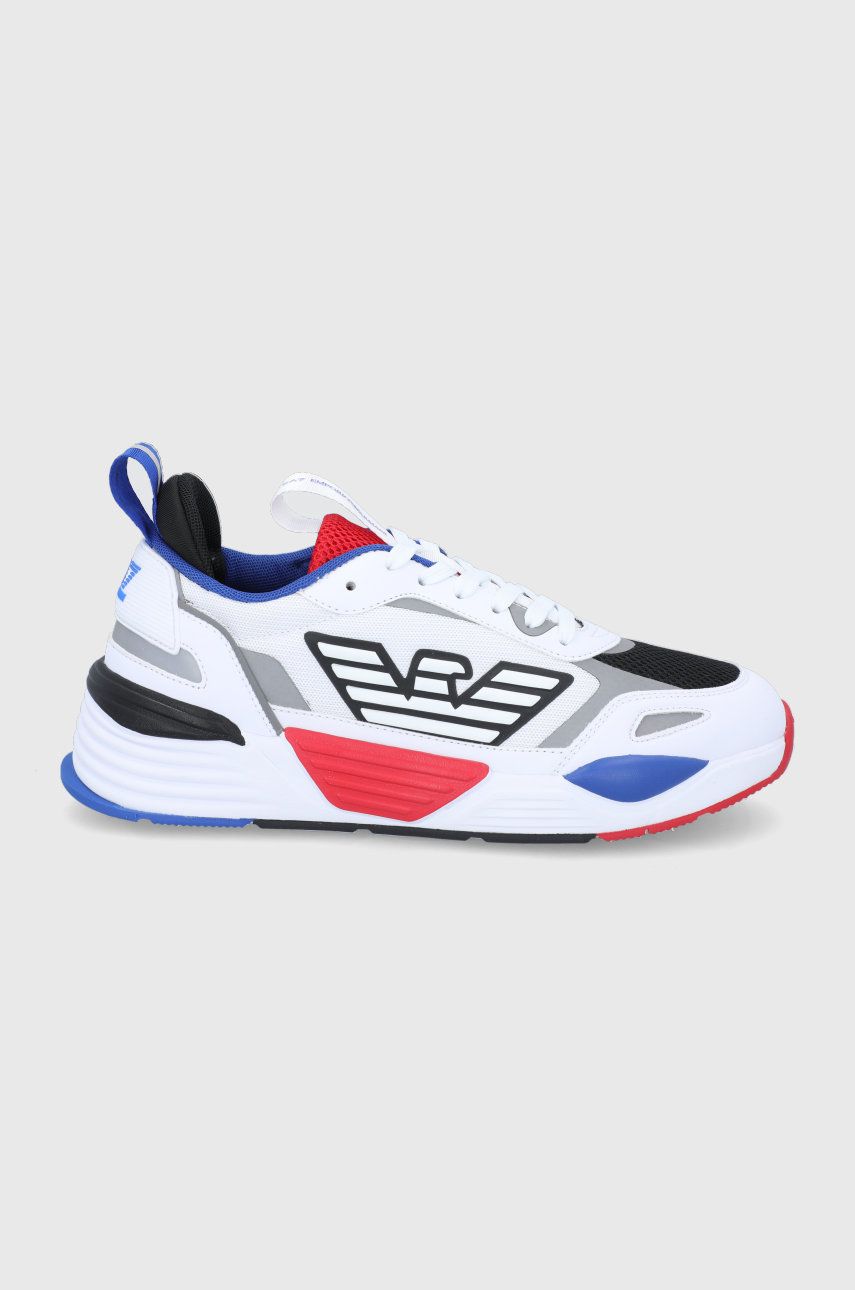 EA7 Emporio Armani Buty kolor biały na płaskim obcasie EA7 Emporio Armani EA7 Emporio Armani Buty kolor biały na płaskim obcasie EA7 Emporio Armani
