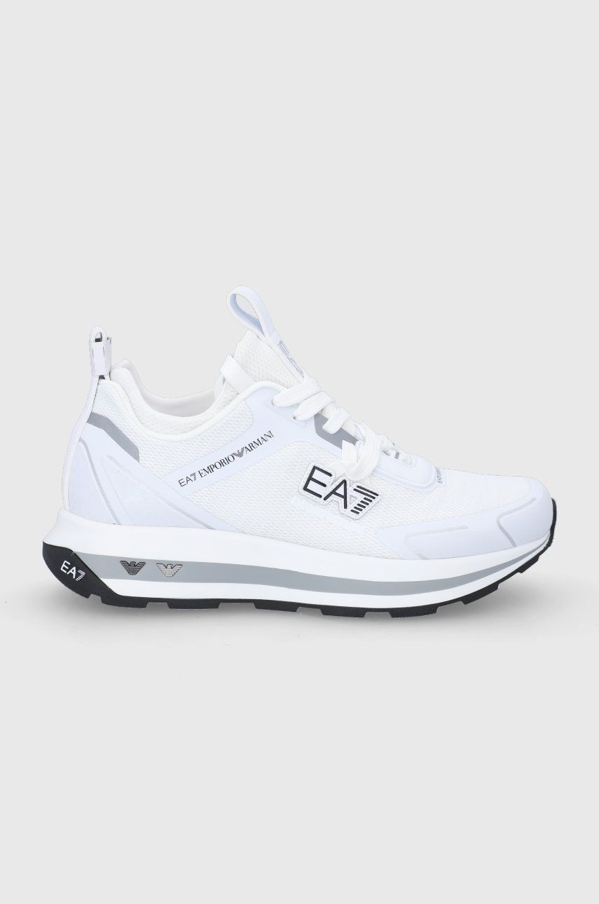 EA7 Emporio Armani Buty kolor biały na płaskim obcasie EA7 Emporio Armani EA7 Emporio Armani Buty kolor biały na płaskim obcasie EA7 Emporio Armani