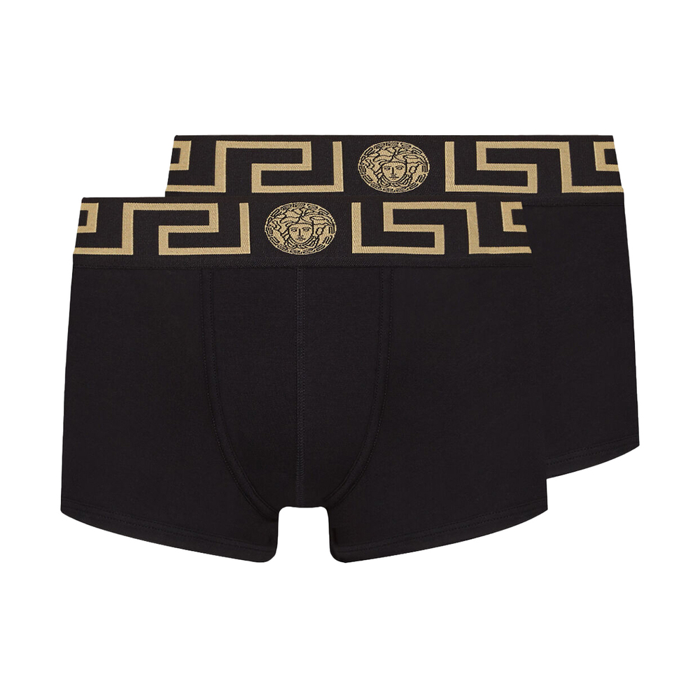 Versace, Two Piece Set Logo Boxers-5 Czarny, male, Versace