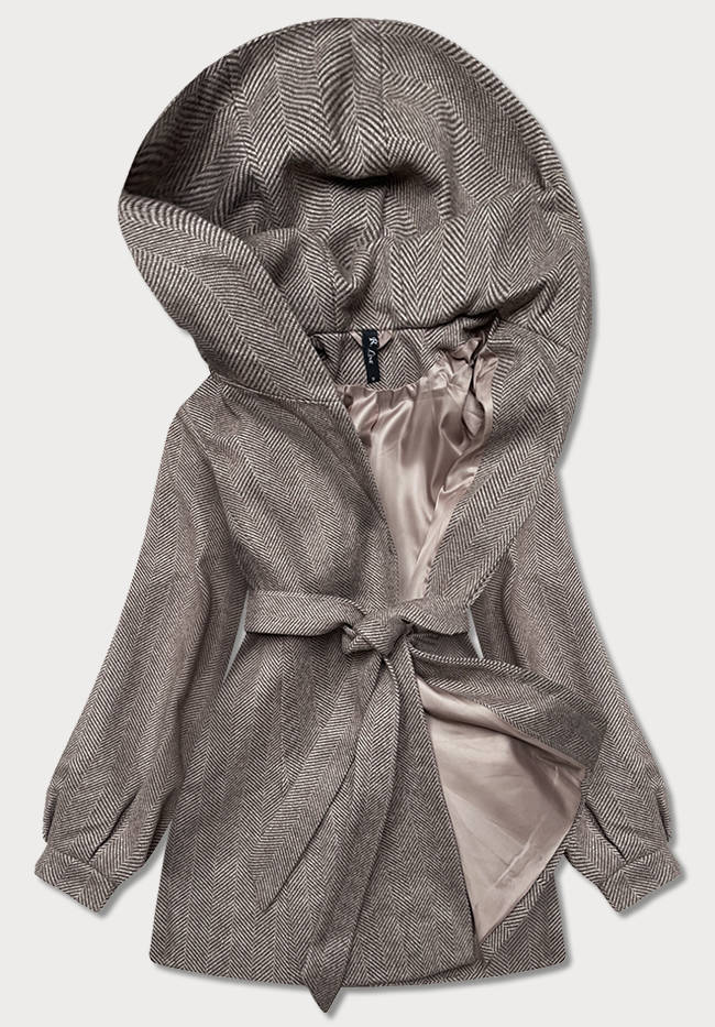 ROZKLOSZOWANA KURTKA DAMSKA BRĄZOWA JODEŁKA (2726) ROSSE LINE