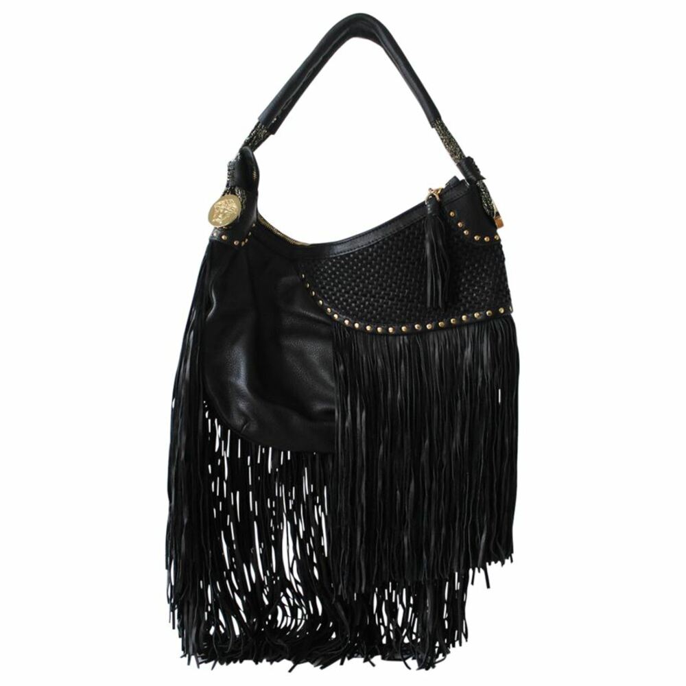 Versace Pre-owned, handbag with trims and studs Czarny, female, Versace ... Versace Pre-owned, handbag with trims and studs Czarny, female, Versace ...