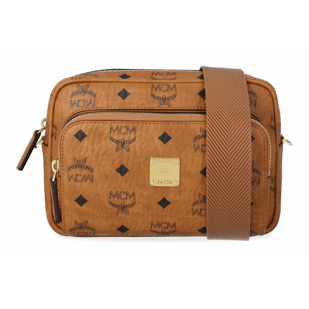 MCM, Classic Crossbody Bag in Visetos Brązowy, male, MCM