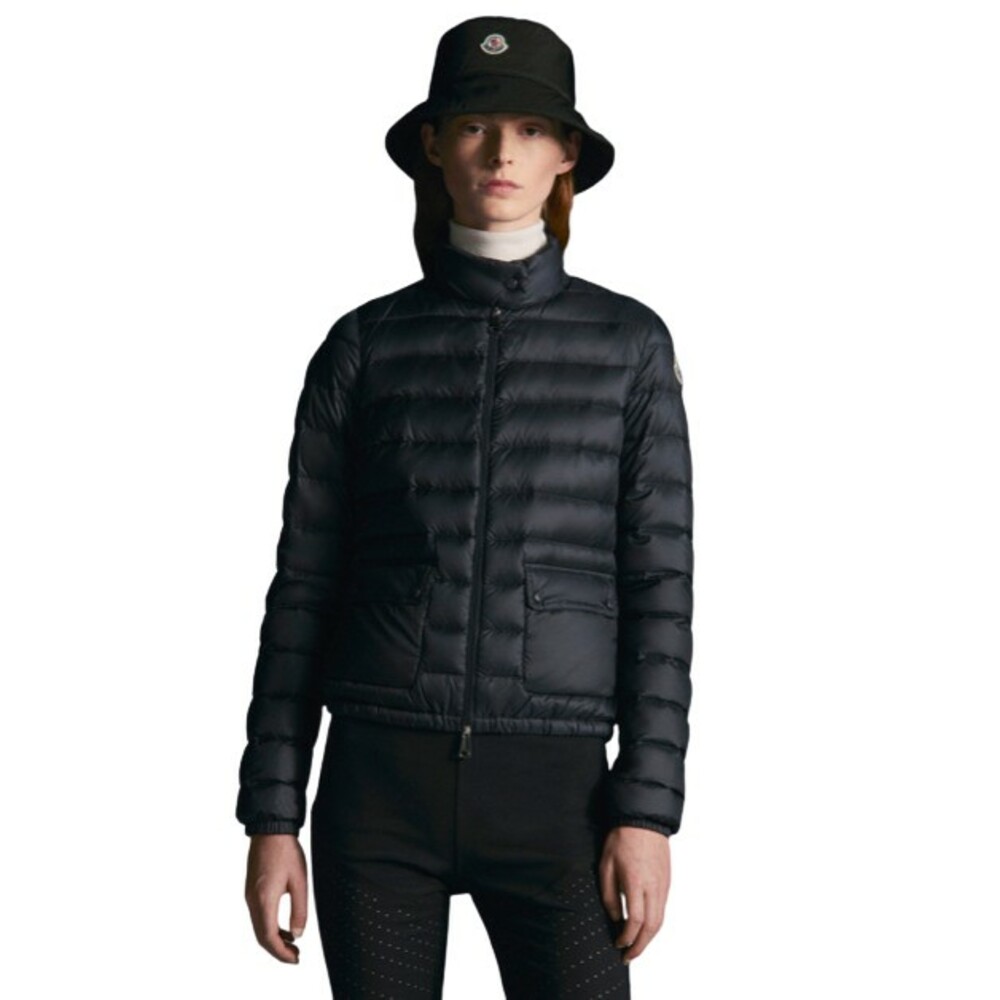 Moncler, Lans Short Down Jacket Niebieski, female, Moncler