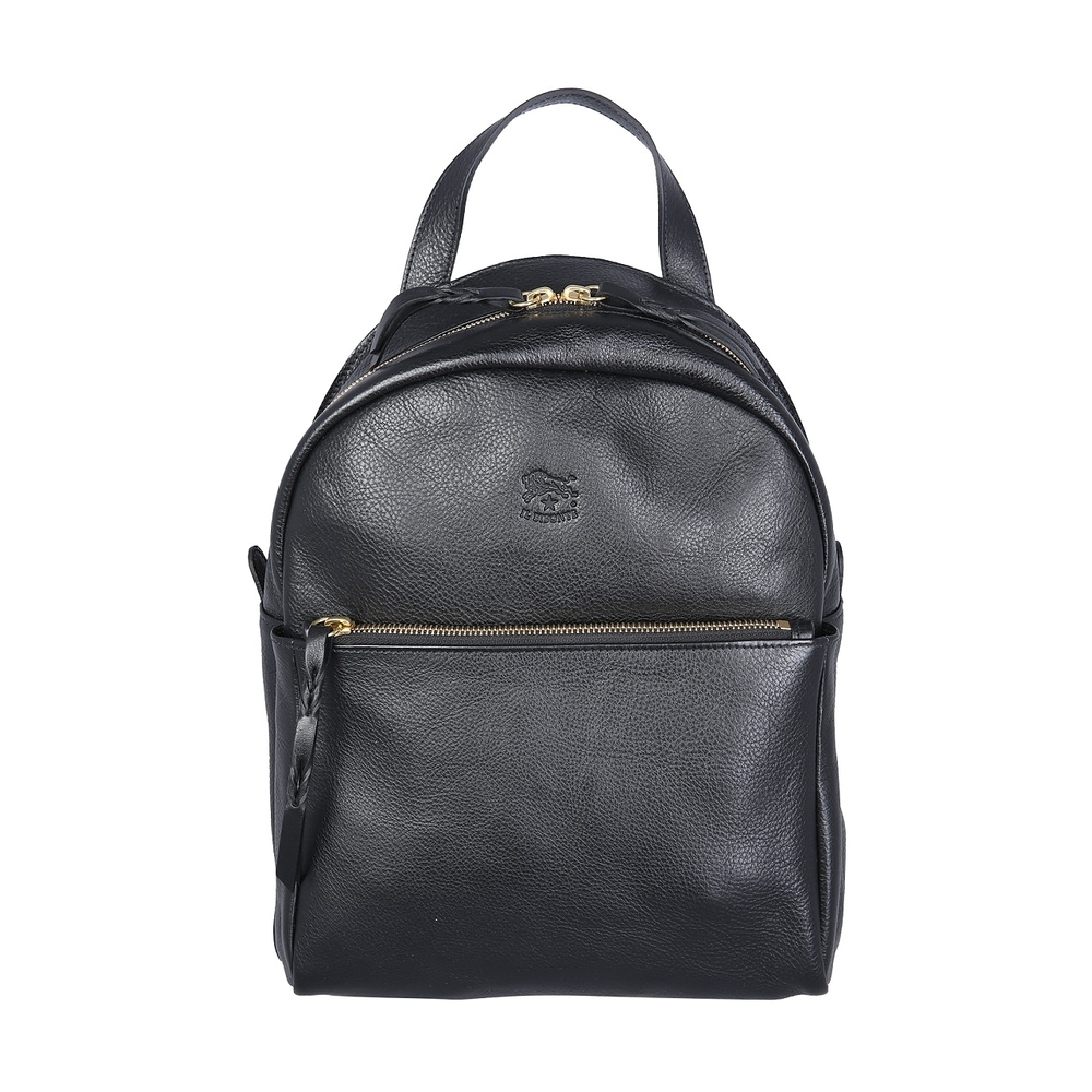 Il Bisonte, Leather Backpack Czarny, female, Il Bisonte