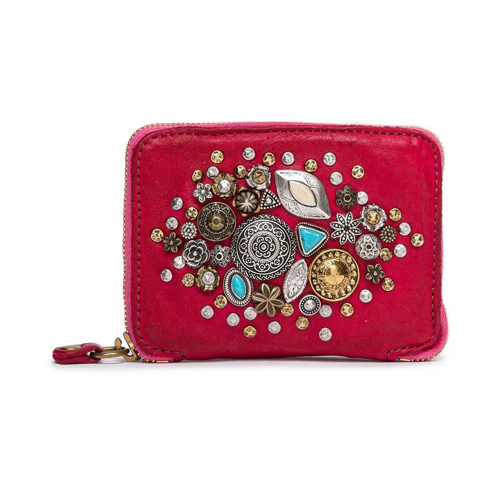 Campomaggi, Wallets with studs and rivets in leather Czerwony, female ...