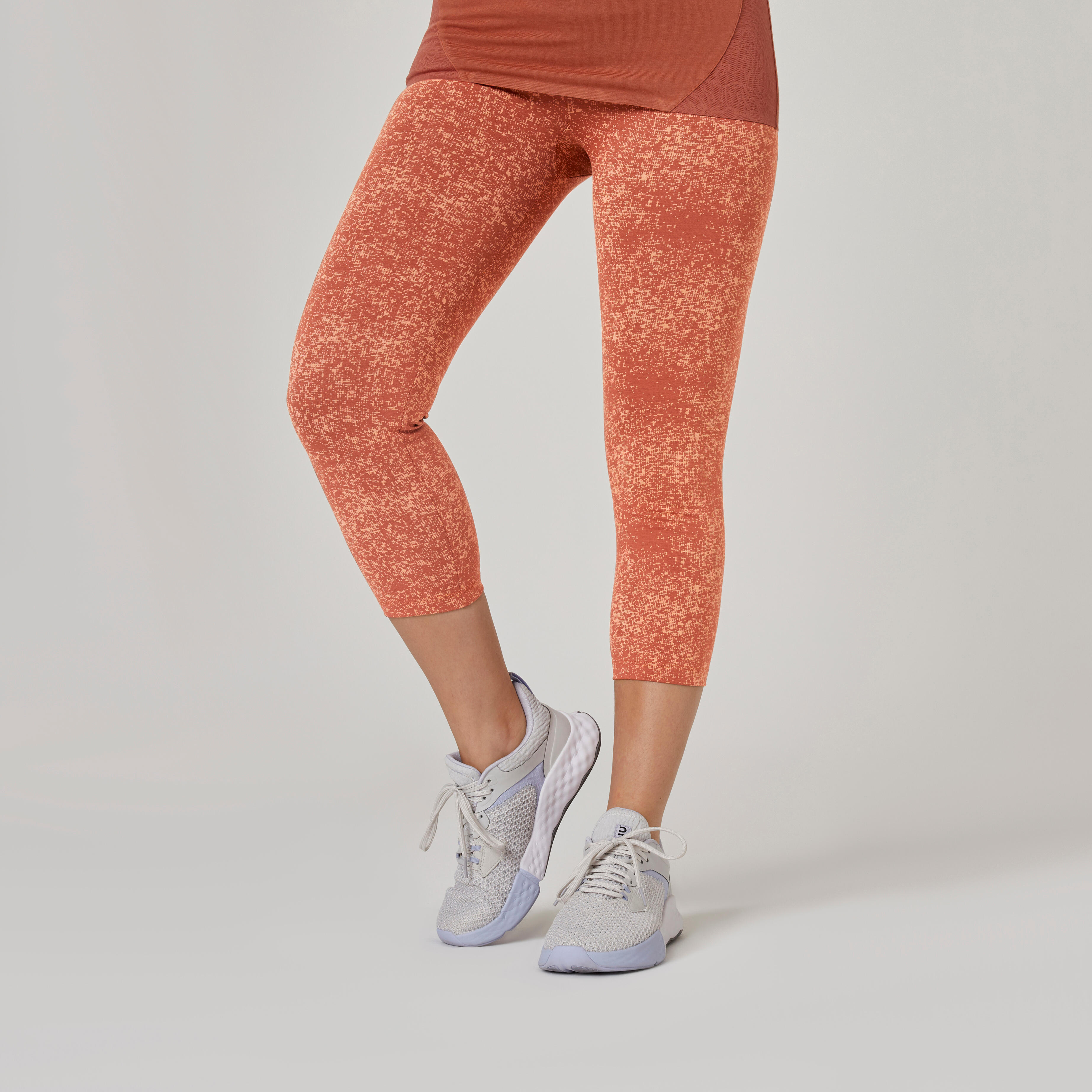 Legginsy 7/8 fitness damskie Nyamba modelujące DOMYOS