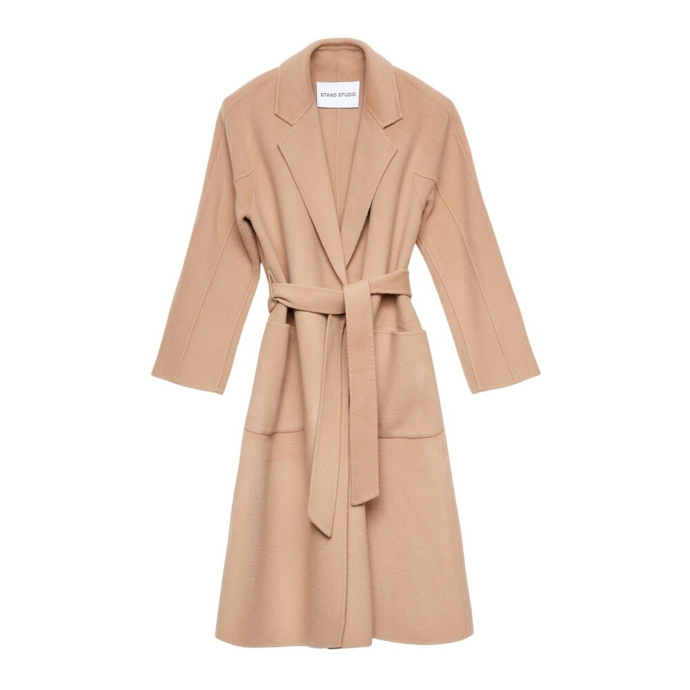 Stand Studio, Coat Claudine Brązowy, female, Stand Studio