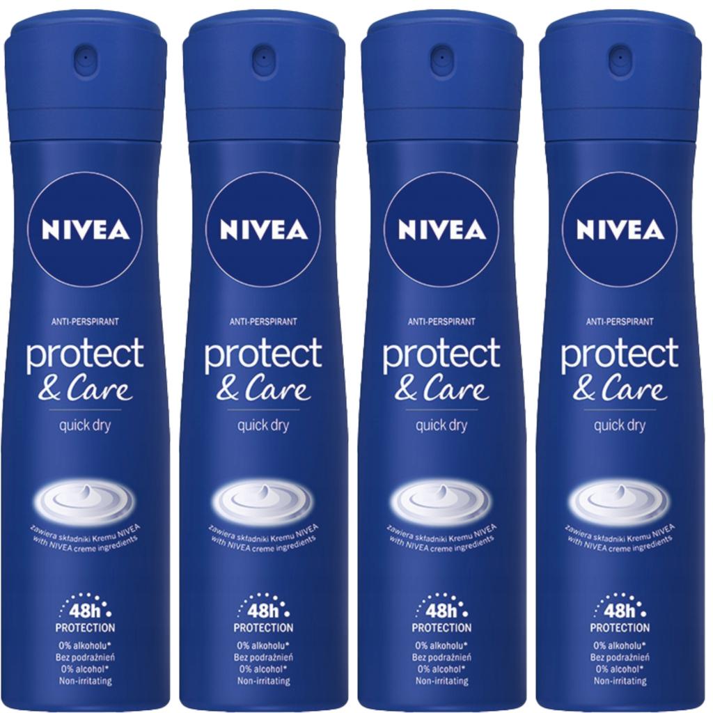 NIVEA PROTECT & CARE ANTYPERSPIRANT SPRAY 4*150ML Nivea