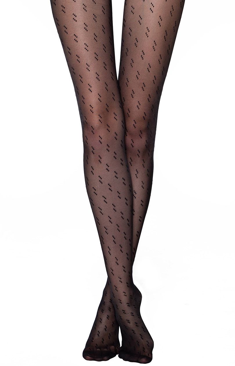 Intymna Damskie rajstopy we wzory czarne 20 DEN Street, Kolor czarny, Rozmiar 2, Conte - Lamoda.pl