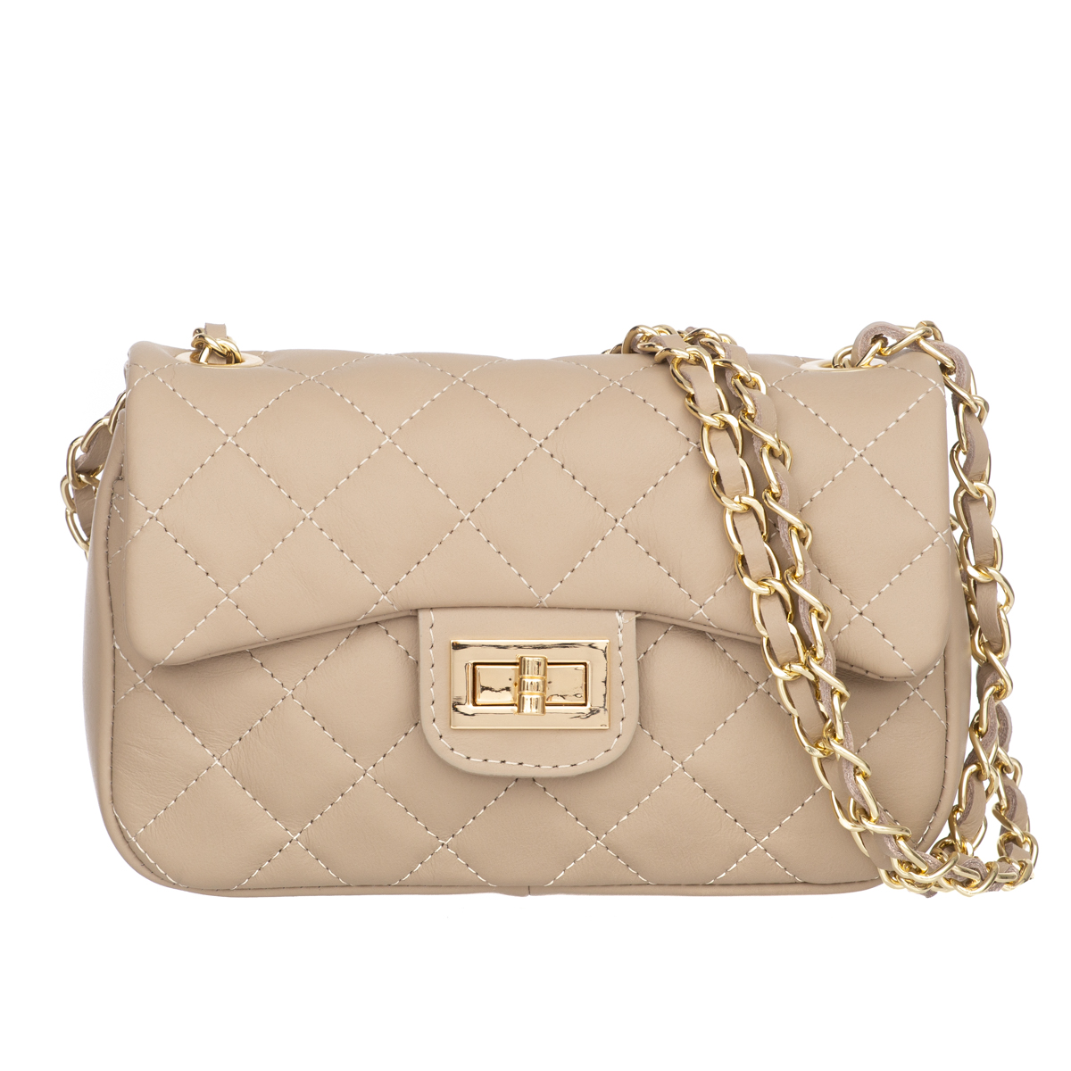 Elegancka torebka skórzana Rafallo Simone Beżowa - Lamoda.pl