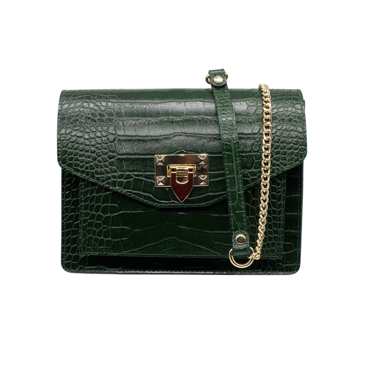 Rafallo Elegancka torebka ze skóry naturalnej Kate Zieleń - Lamoda.pl