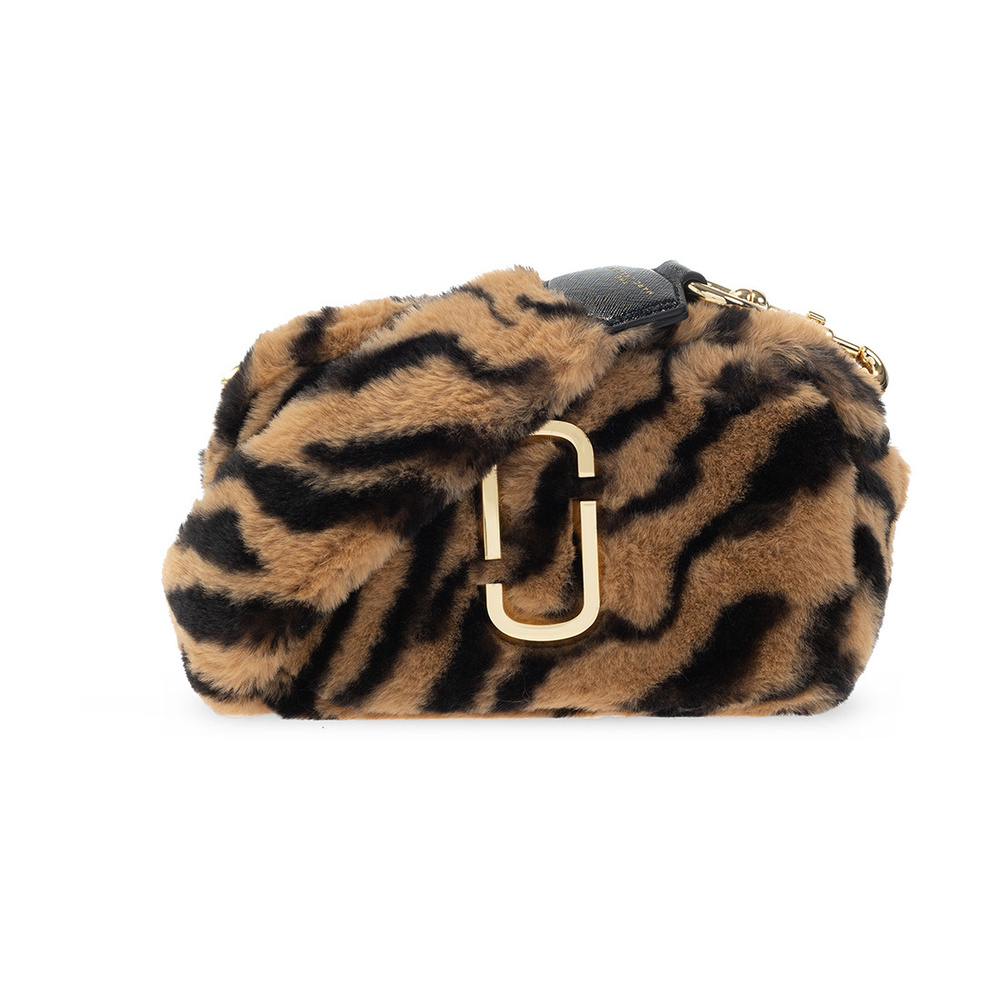 Marc Jacobs, The Snapshot Tiger Stripe Plush Beżowy, female, Marc Jacobs