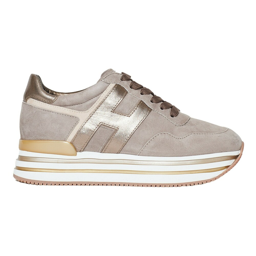 Hogan, Sneakers Midi Platform Beżowy, female, Hogan