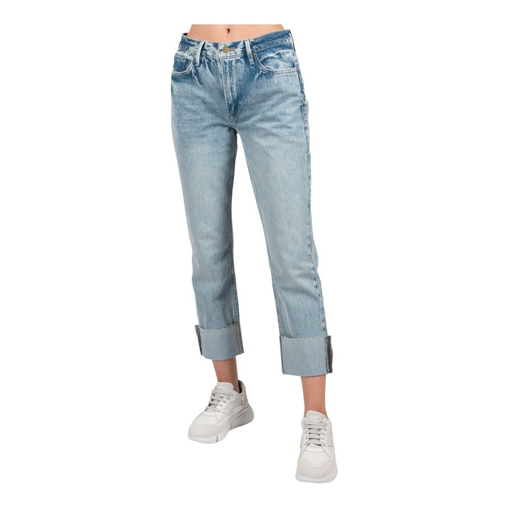 Frame, Lprwc385 LE Piper Wide Cuff Jeans Rclk Niebieski, female, Frame