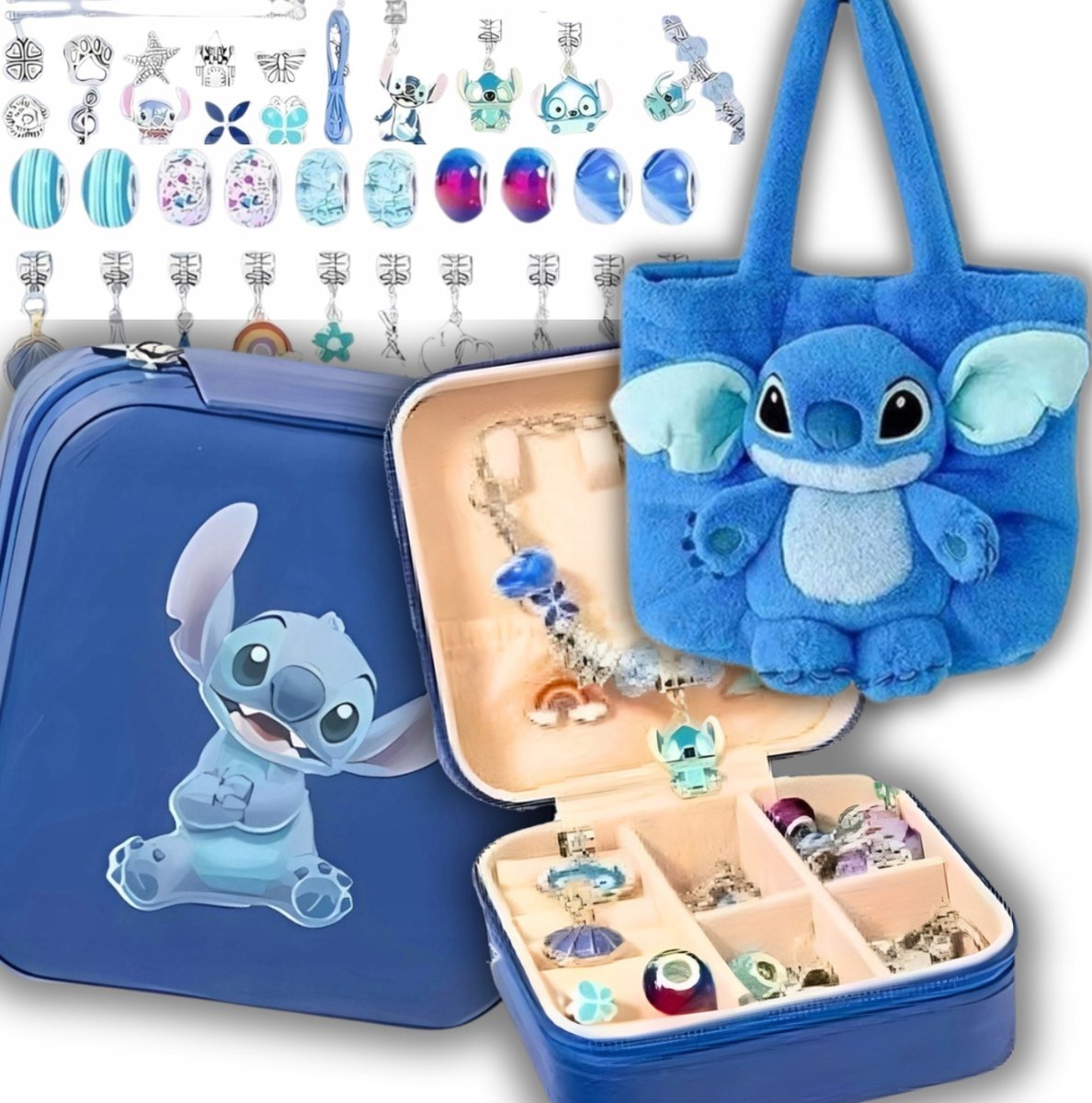 ZESTAW DO KREACJI BRANSOLETEK STICH STITCH PREZENT + PLUSZOWA TOREBKA ...