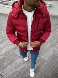 KURTKA ZIMOWA MĘSKA PIKOWANA BORDOWA OZONEE JB/JP1185Z - Ozonee - Ceny i opinie na Skapiec.pl