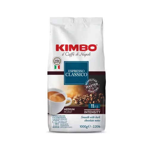 Kimbo Espresso Classico całe ziarna kawy, średnie palenie, worek 1 kg ...
