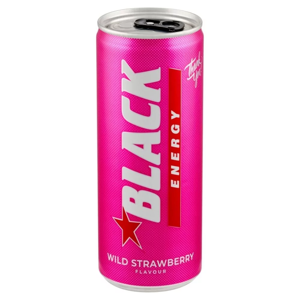 Black Energy Wild Strawberry Gazowany napój energetyzujący 250 ml ...