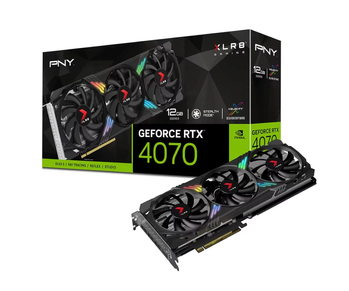 PNY GeForce RTX 4070 XLR8 Gaming VERTO EPIC-X RGB 12GB GDDR6X DLSS 3 ...