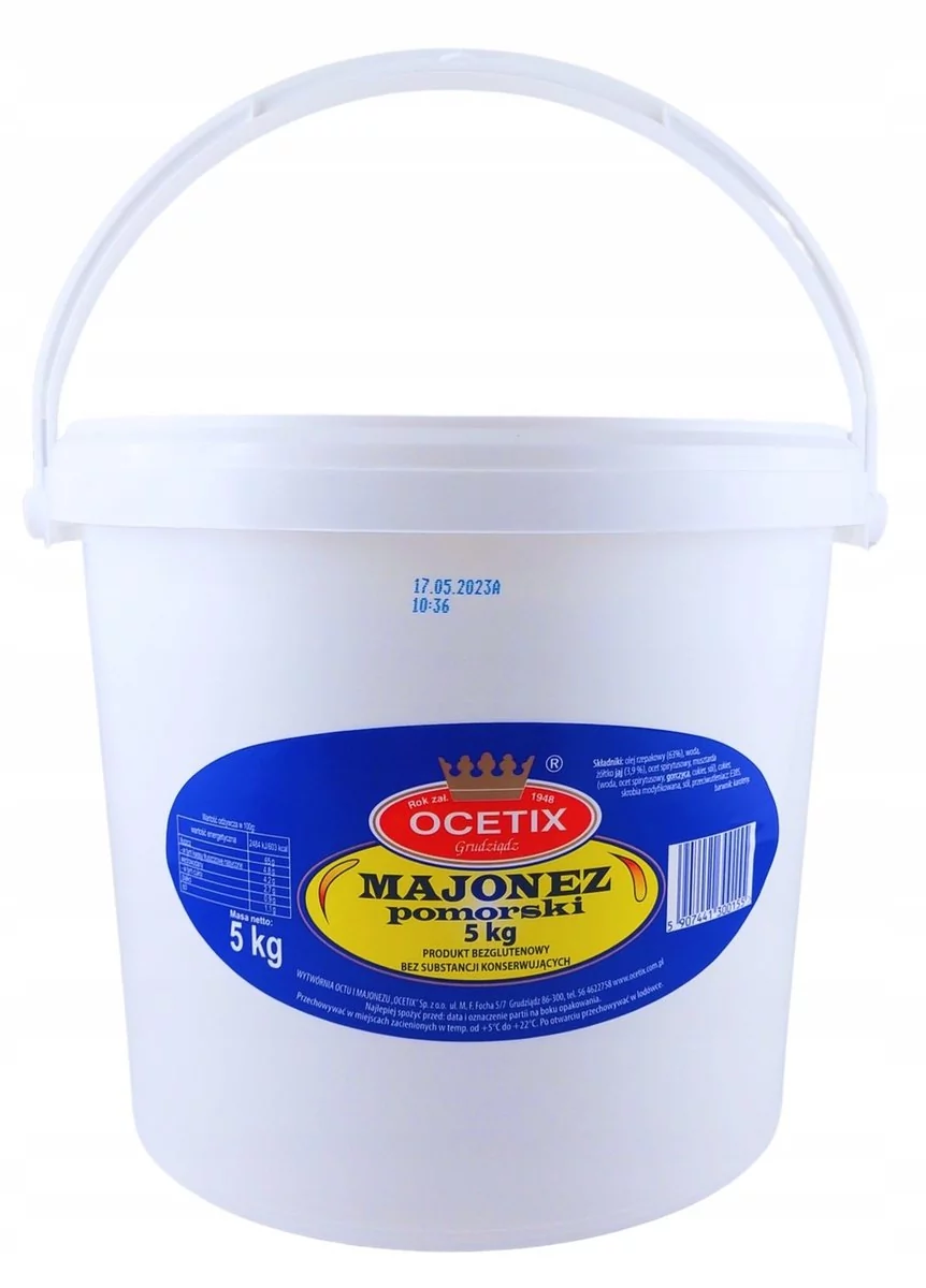 Majonez 5Kg Pomorski Stołowy Ocetix - Ceny i opinie na Skapiec.pl