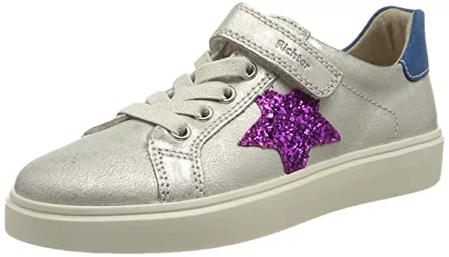 Richter Kinderschuhe Sneakersy dziewczęce Flora, Srebrny fuksja Malay ...