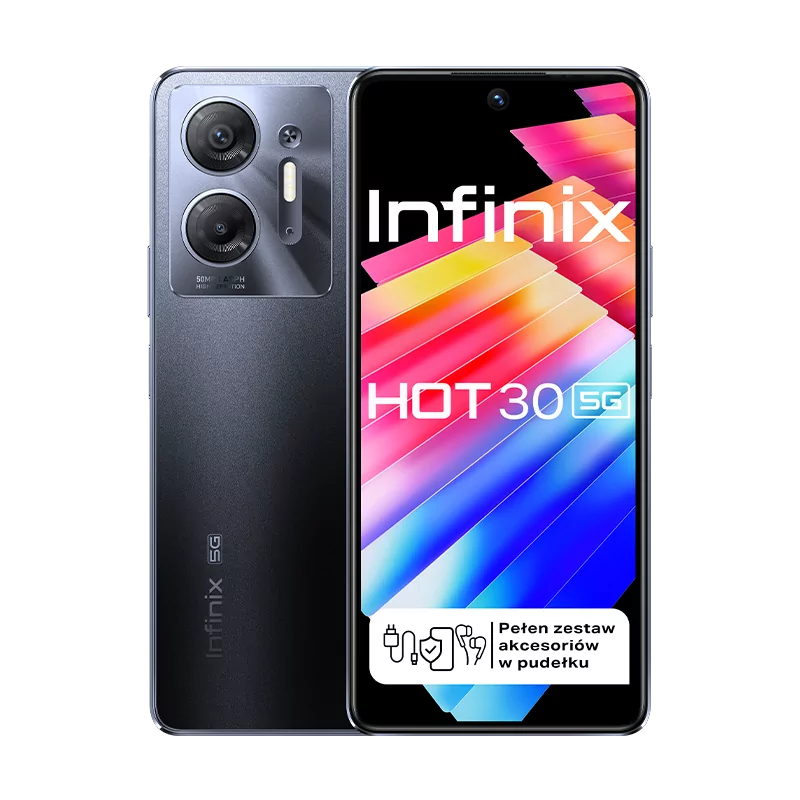 Infinix HOT 30 5G 8/128GB X6832 Czarny - Ceny i opinie na Skapiec.pl