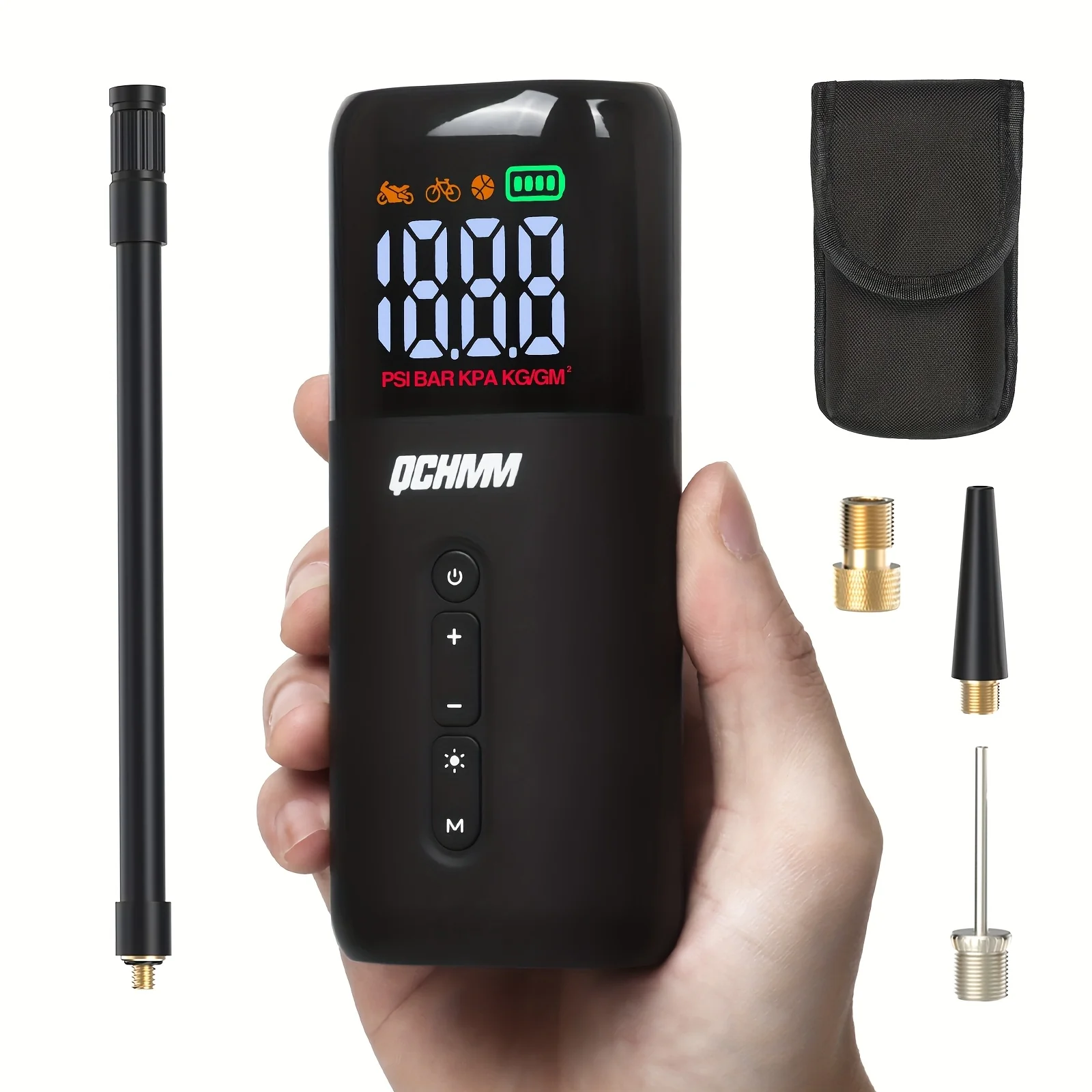 TEMU Przenośna Pompka Elektryczna do Rowerów QCHMM - 150 PSI ...