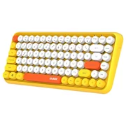Ajazz 308i Bluetooth Wireless Keyboard 84 Classic Round Keys - Yellow ...