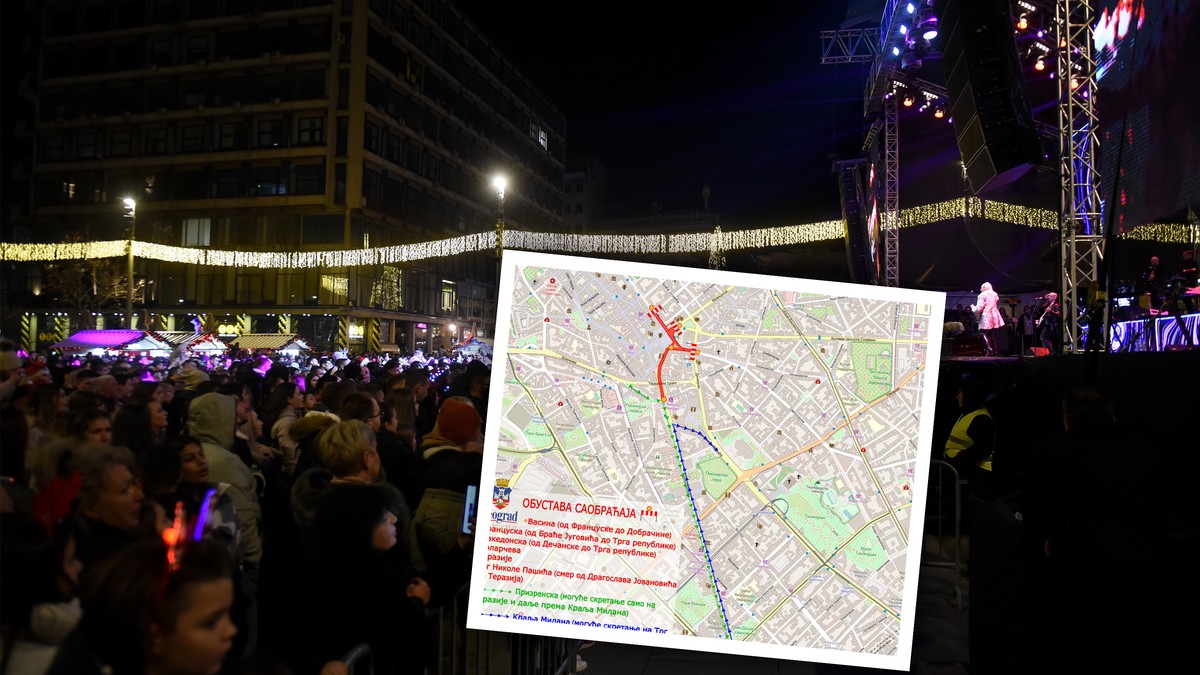 (Mapa) Izmene u saobraćaju I linija GSP za doček Nove godine: Zatvara ...