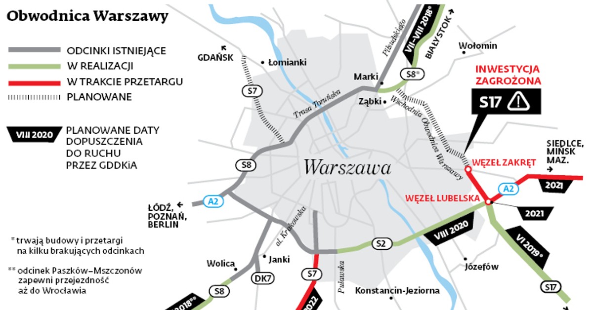 Urzędowa zmowa przeciw Wschodniej Obwodnicy Warszawy. Trwa hiperinflacja kosztów budowy - Forsal.pl