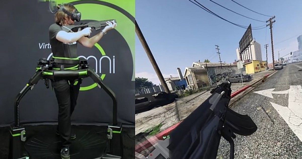 GTA V + mod VR + Virtuix Omni = immersja na sto procent