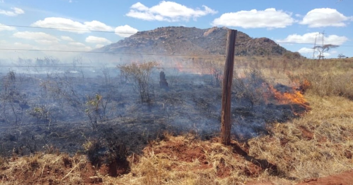 Fire razes down acres of land in Kenya's Tsavo conservation area ...