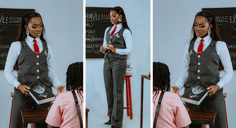 Recho Rey stunning pinstripe suit in teaser for her 'biggest song 2023 ...