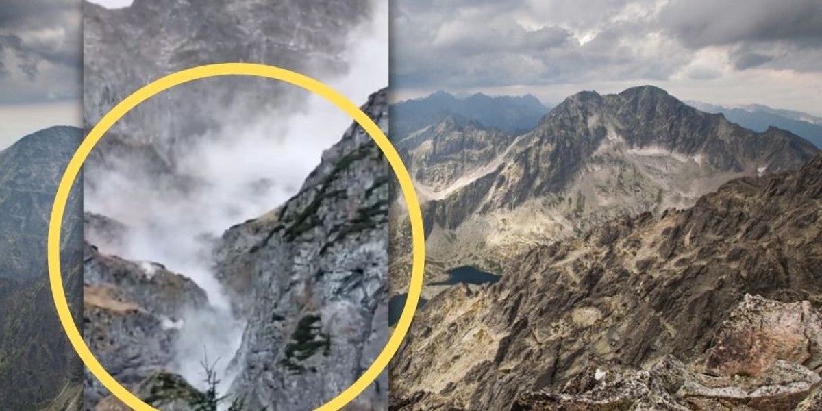 Tatry. Kamienna lawina w górach. Turysta sfilmował zdarzenie - Podróże