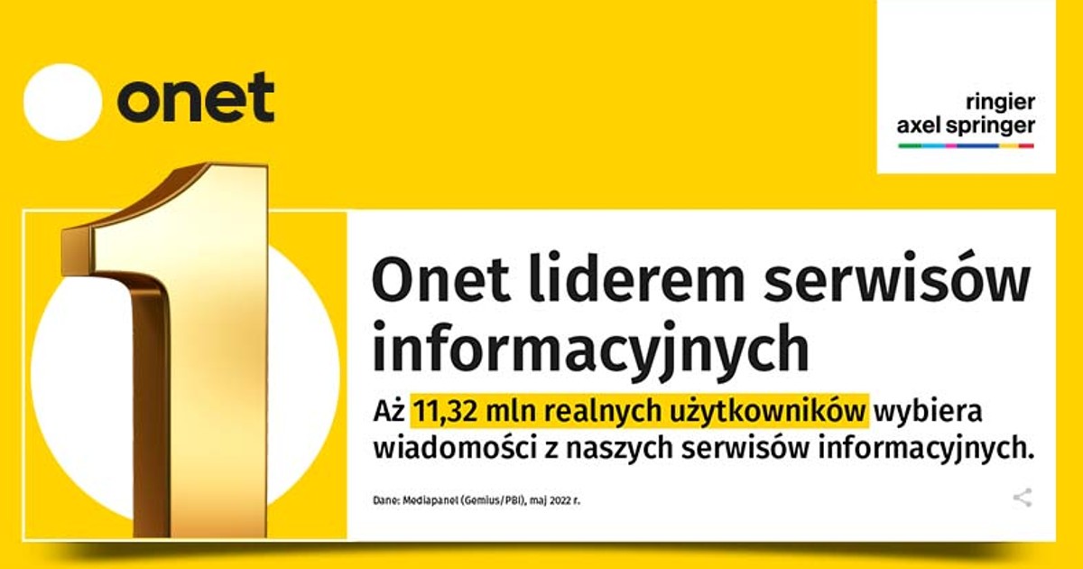 Onet liderem informacji w Polsce - Wiadomości