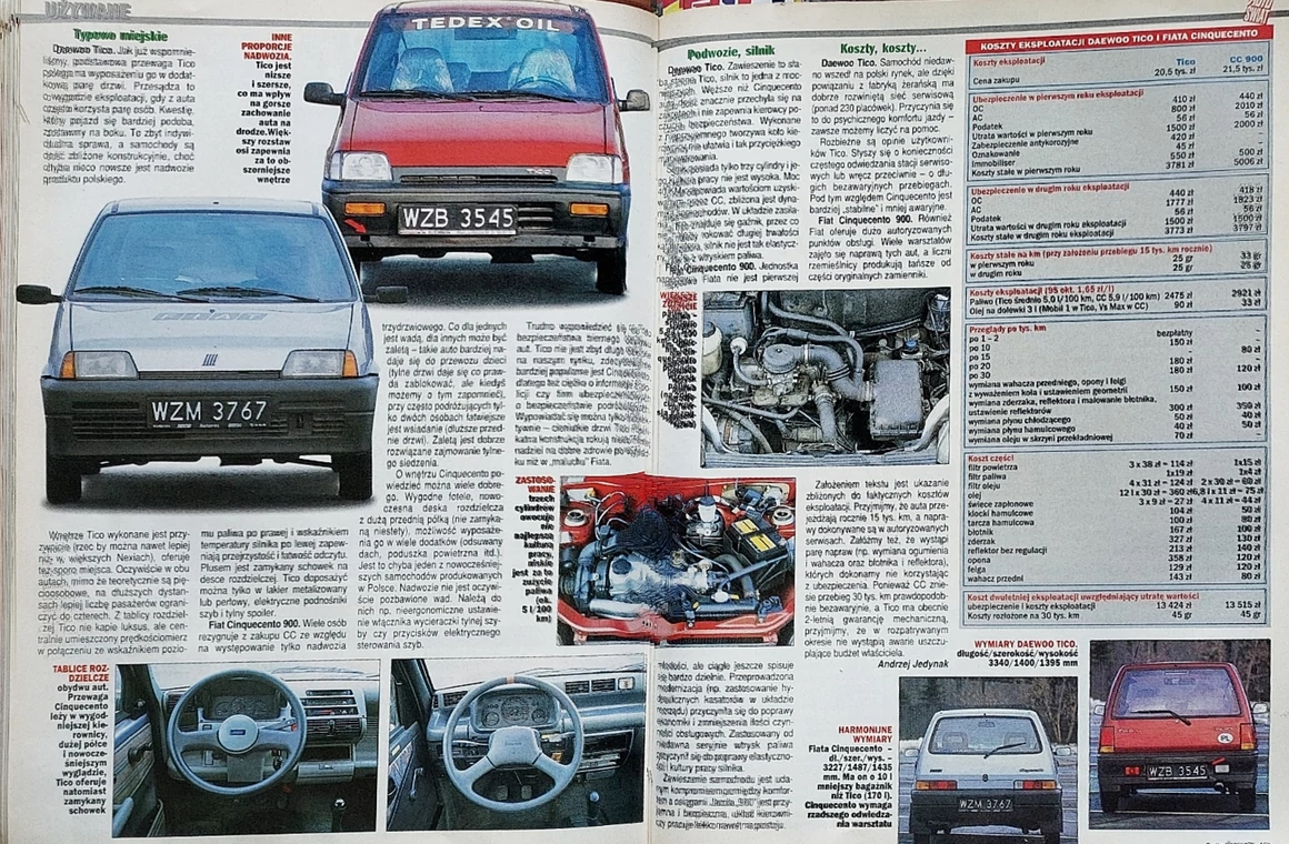 Fiat Cinquecento czy Daewoo Tico? 25 lat temu ten test rozgrzał całą branżę