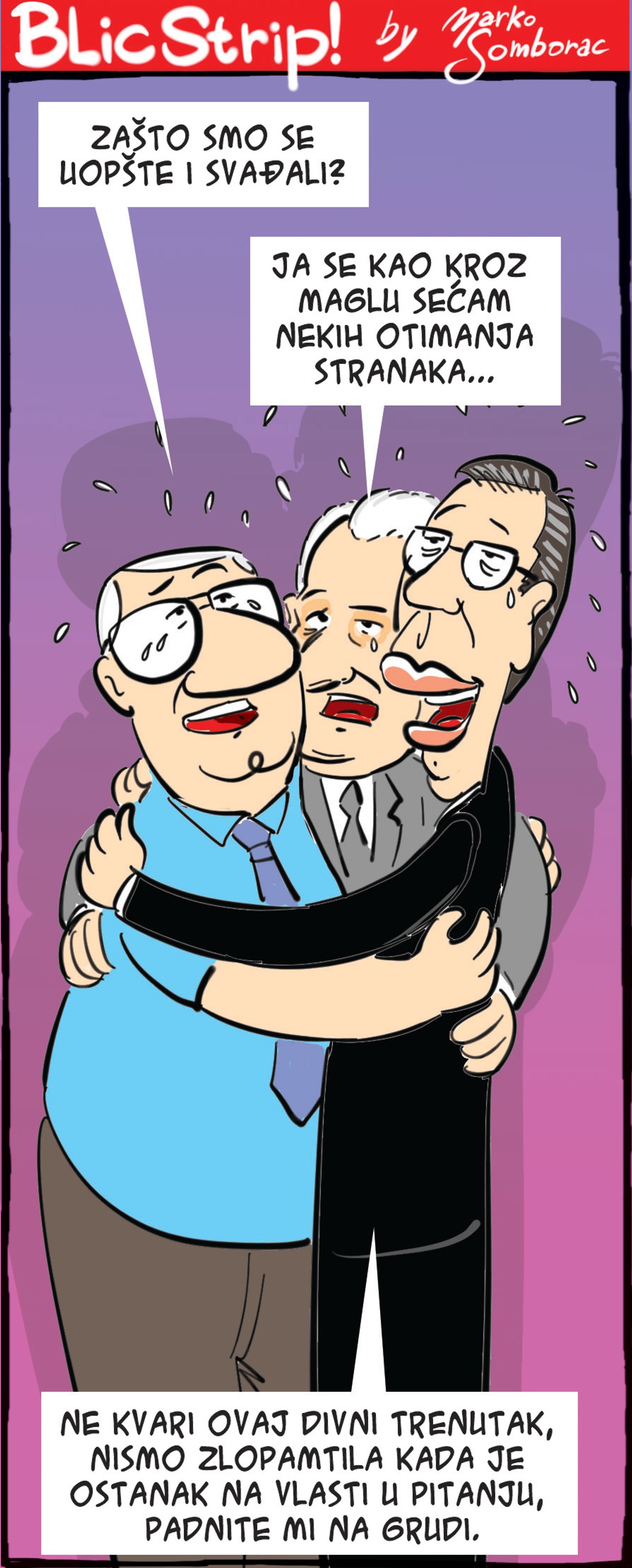 Blic strip crta i piše Marko Somborac. - Blic