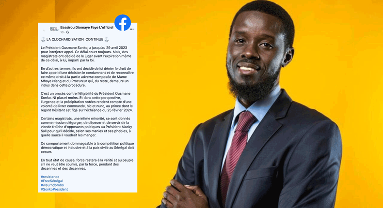 En Garde à Vue Bassirou Diomaye Visé Par Trois Chefs Dinculpation