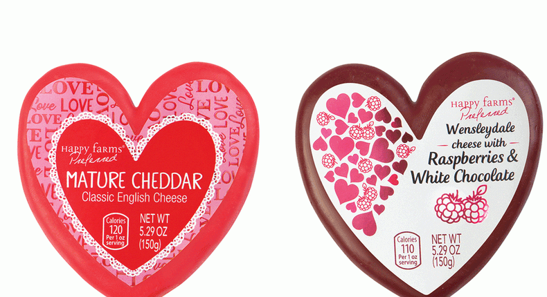 Aldi is releasing heart-shaped and chocolate-flavored cheeses just in ...