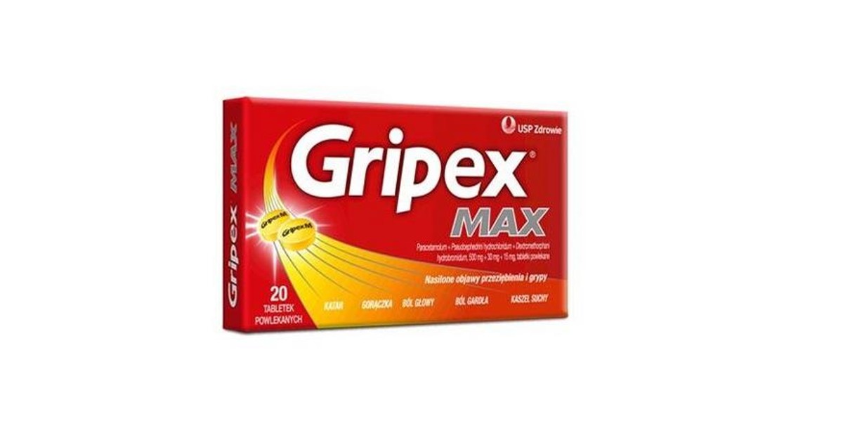 Gripex Max - wskazania, przeciwwskazania, skutki uboczne