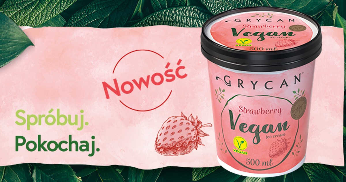 Nowość! Wegańskie lody truskawkowe od marki Grycan – Lody od pokoleń ...