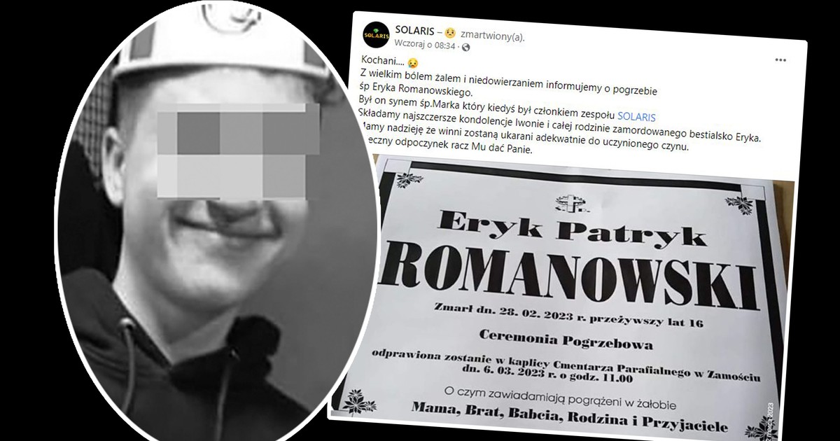 16-letni Eryk zamordowany w Zamościu był synem członka zespołu Solaris